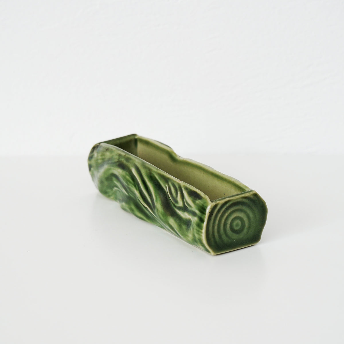 1960s WADE Green Log Vase / イギリス製・グリーンログ・フラワーベース – thepostoffice.jp